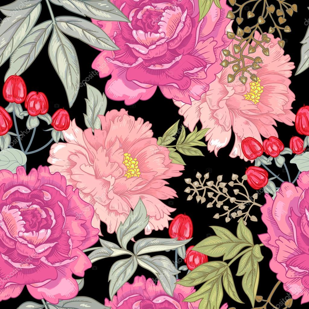 Vector seamless floral pattern. — Stock Vector © sasha-kasha #106407596