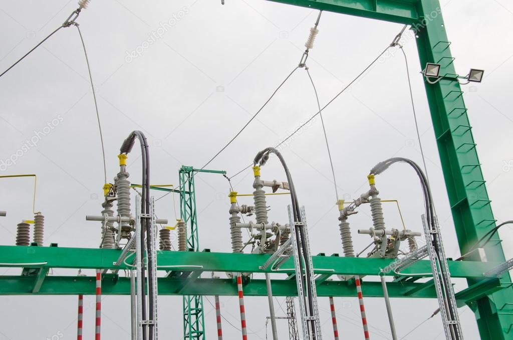High voltage electrical substation Stock Photo by ©injenera 109811564