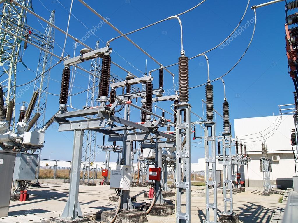 High voltage electrical substation Stock Photo by ©injenera 75710137