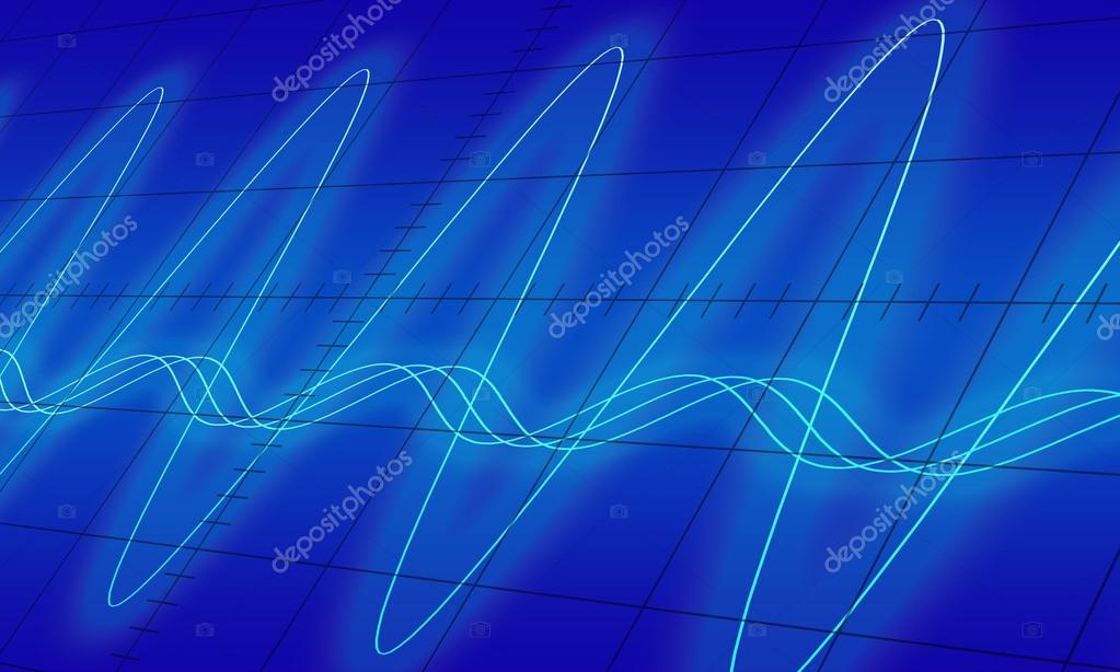 Sine waves measuring display — Stock Photo © injenera #75710299