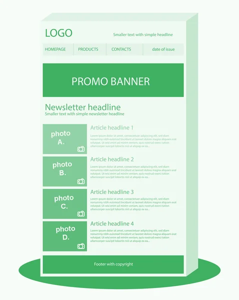 Newsletter light blue template Stock Vector by ©tomique 73845423