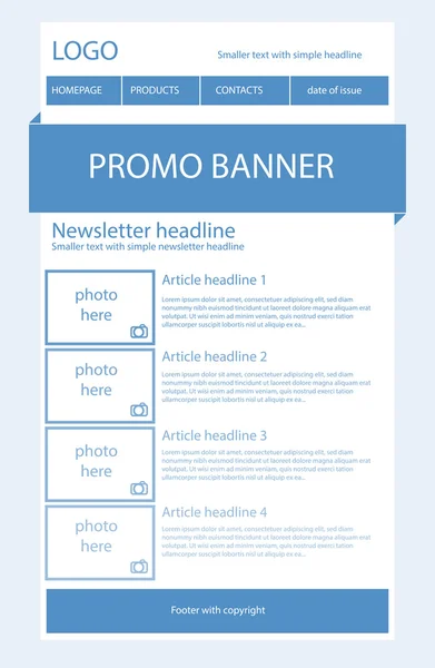 Newsletter template with red color. Stock Vector Image by ©tomique ...