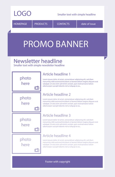 Newsletter template with red color. Stock Vector Image by ©tomique ...