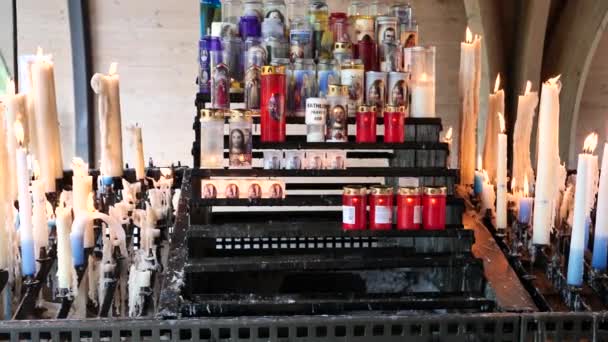 Lit Candles Marian Shrine Lourdes France — Stock Video © philipimage ...