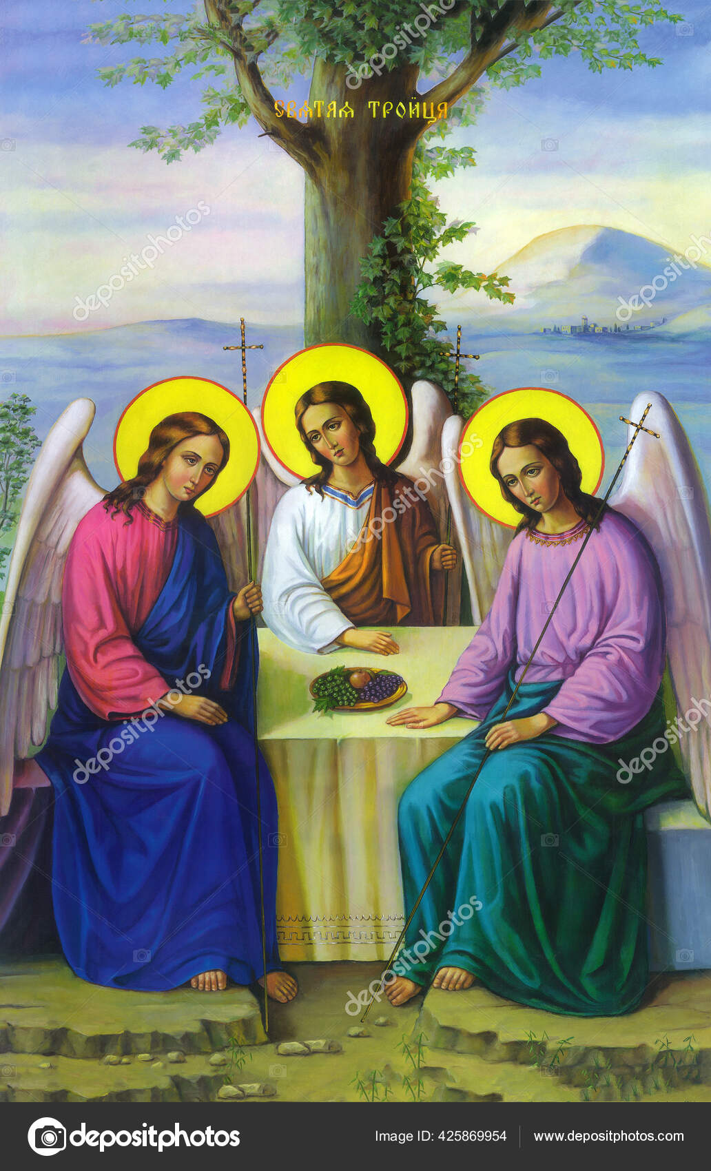 Icon Holy Trinity Stock Illustration by ©hramikona@gmail.com #425869954