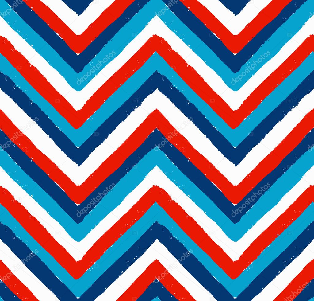 Blue White Red Painted Chevron Pattern — Stock Vector © amovitania ...