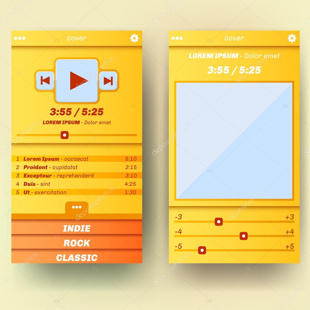 UI template for mobile phone or web extension. Stock Vector Image by ...