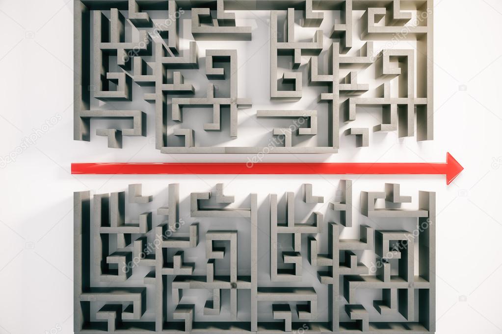 Laberinto con flecha roja 2024