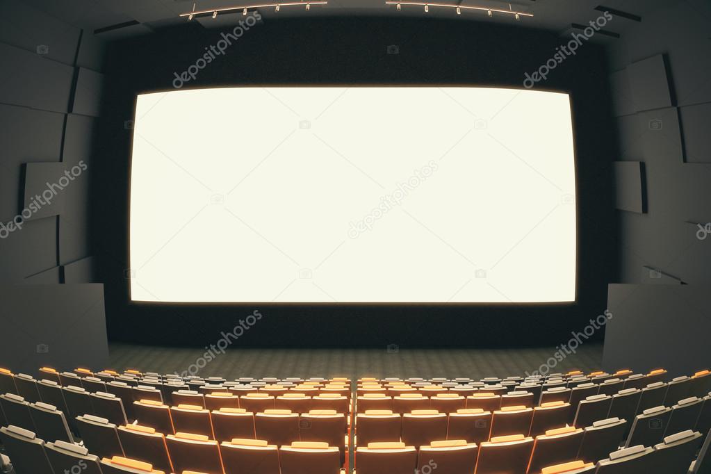 Cinema hall through fish eye — Stock Photo © peshkov #111317740