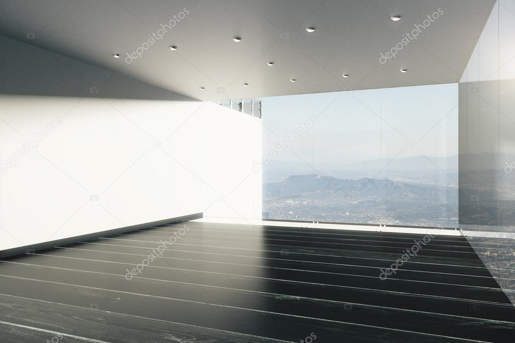Empty interior with landscape view ⬇ Stock Photo, Image by © peshkov ...