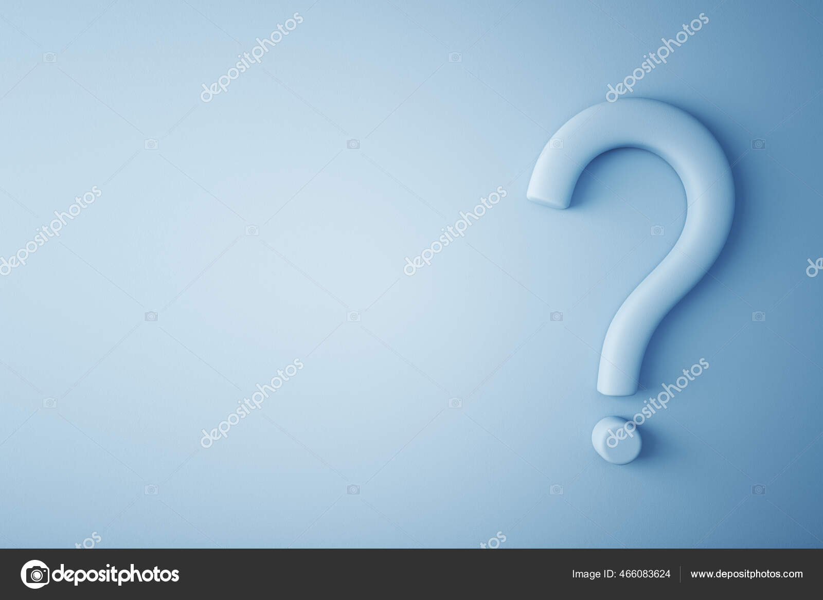 Question Mark Blue Background Problem Advertisement Concept Rendering ...