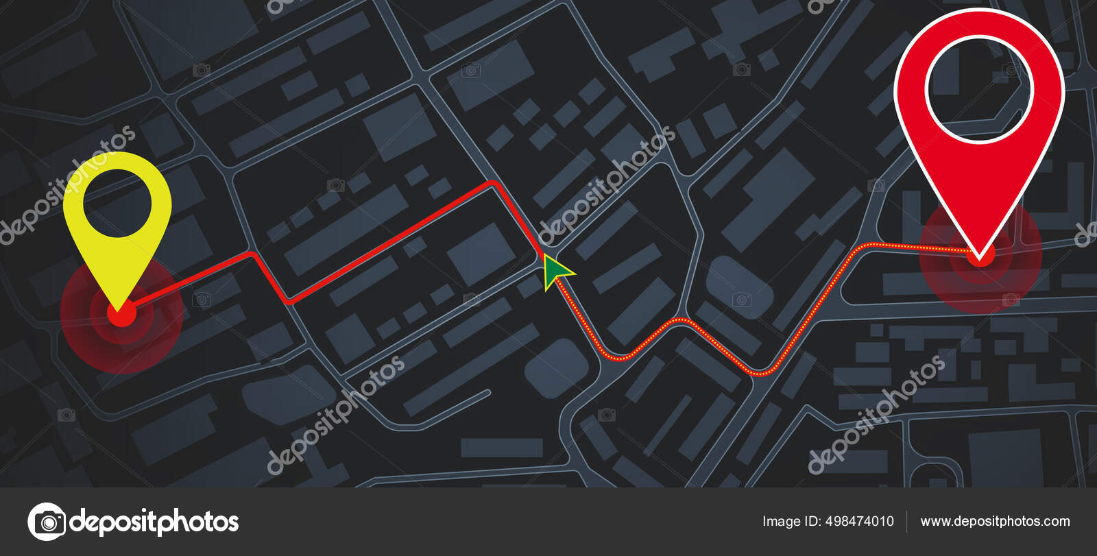 Abstract Dark Map Background Location Marks Gps Innovation Navigation ...