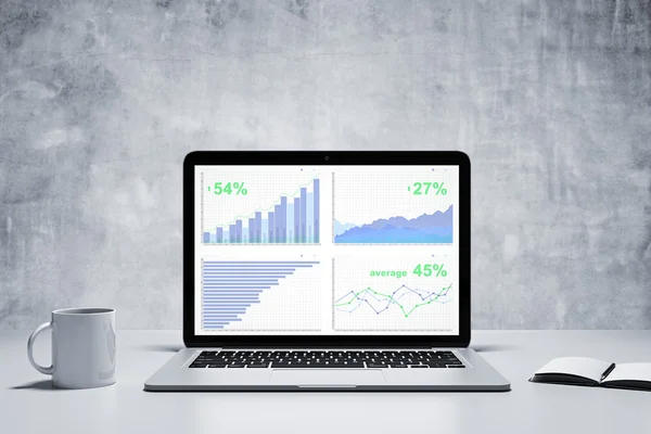 Laptop screen report Stock Photos, Royalty Free Laptop screen report ...