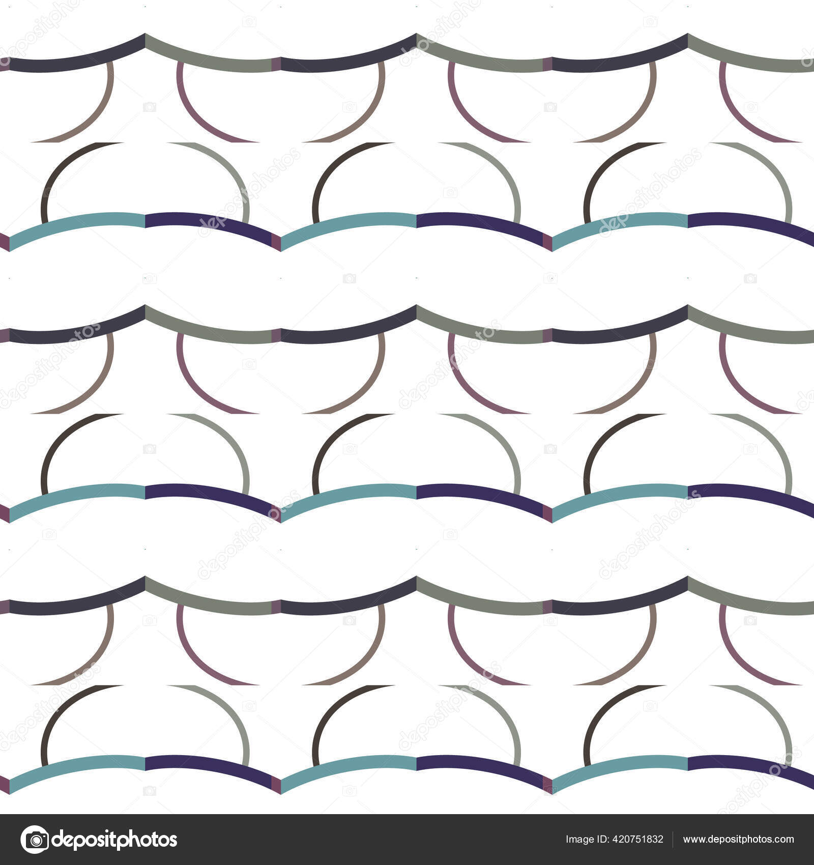 Seamless Pattern Geometric Repeated Shapes Vector Illustration Stock ...