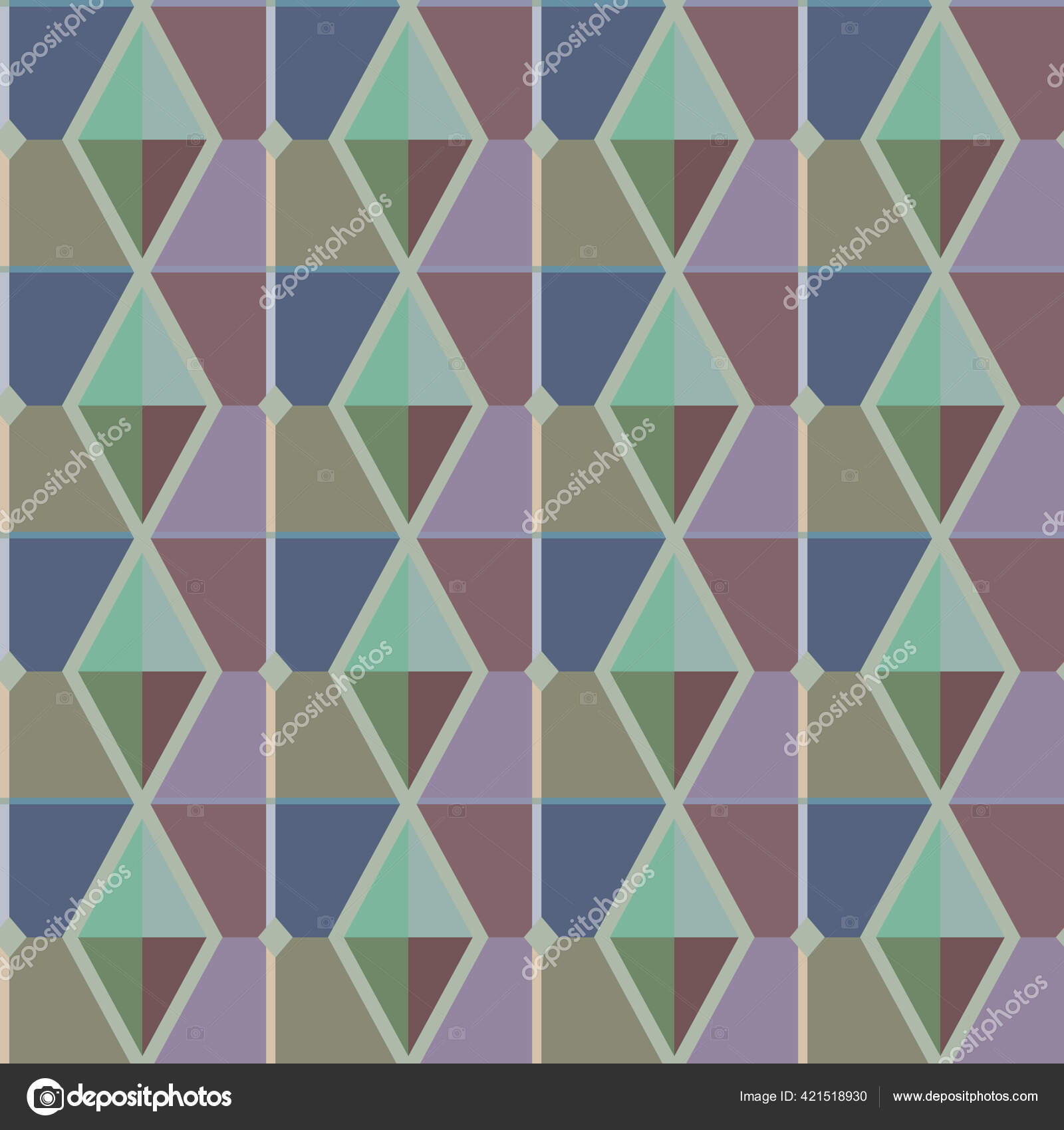 Seamless Pattern Abstract Geometric Shapes Stock Vector by ...