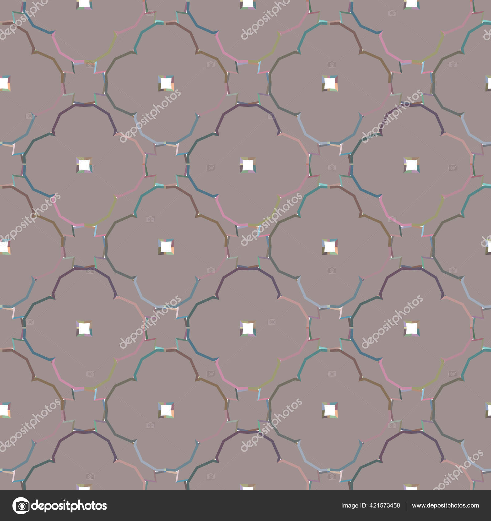 Seamless Pattern Geometric Repeated Shapes Vector Illustration Stock ...