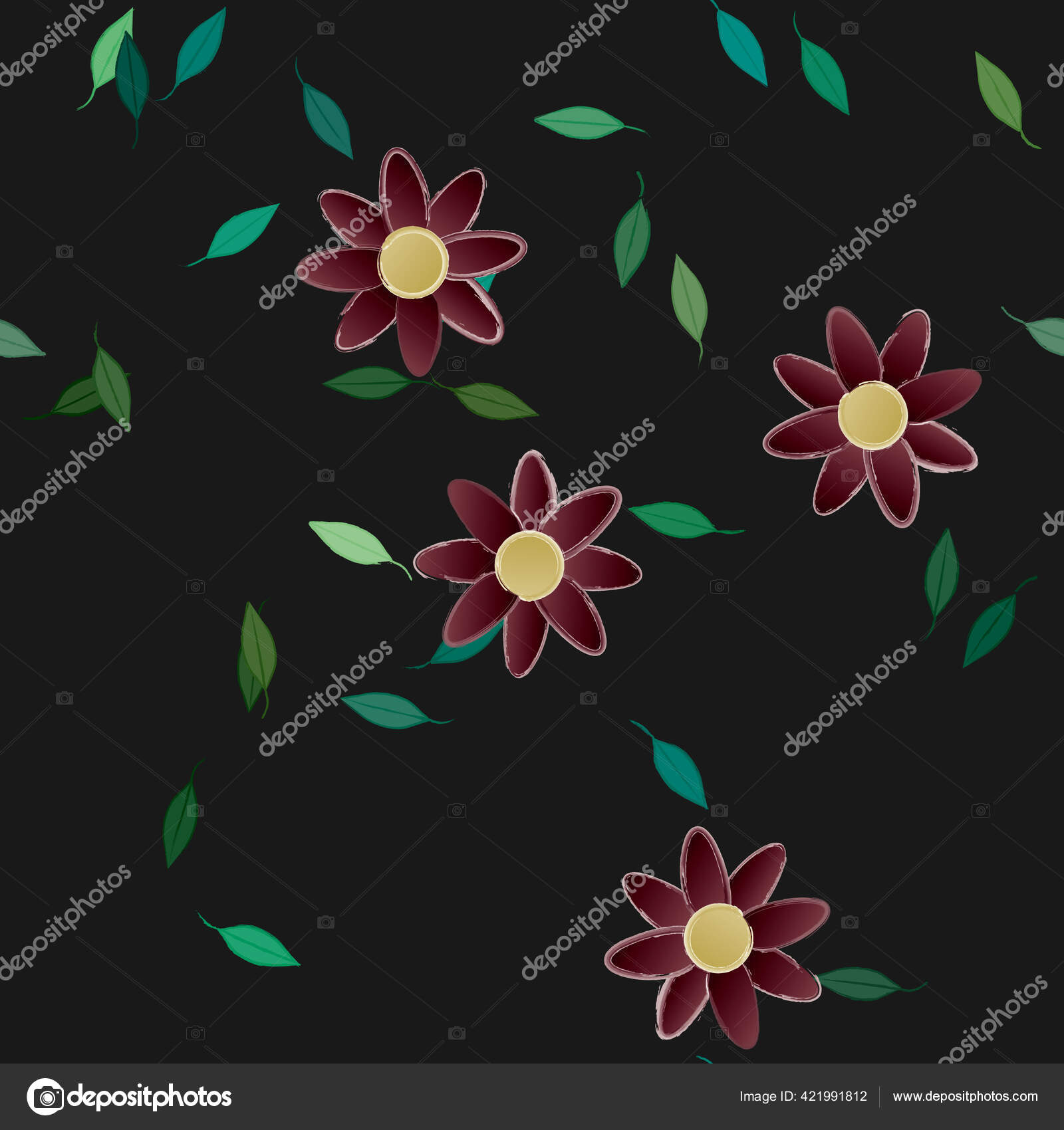 Flowers Bloom Wallpaper Vector Illustration Stock Vector by ...