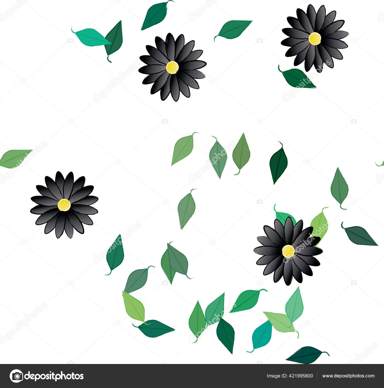 Flowers Bloom Wallpaper Vector Illustration Stock Vector by ...