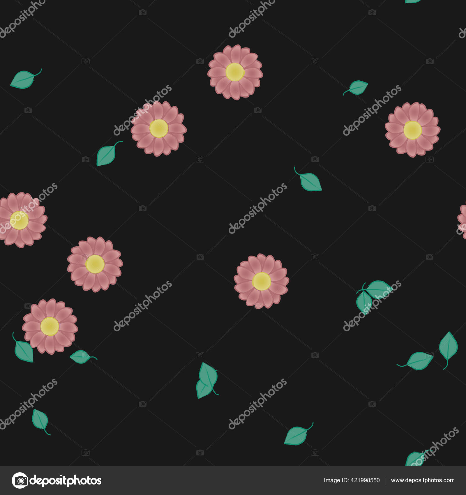 Flowers Bloom Wallpaper Vector Illustration Stock Vector by ...
