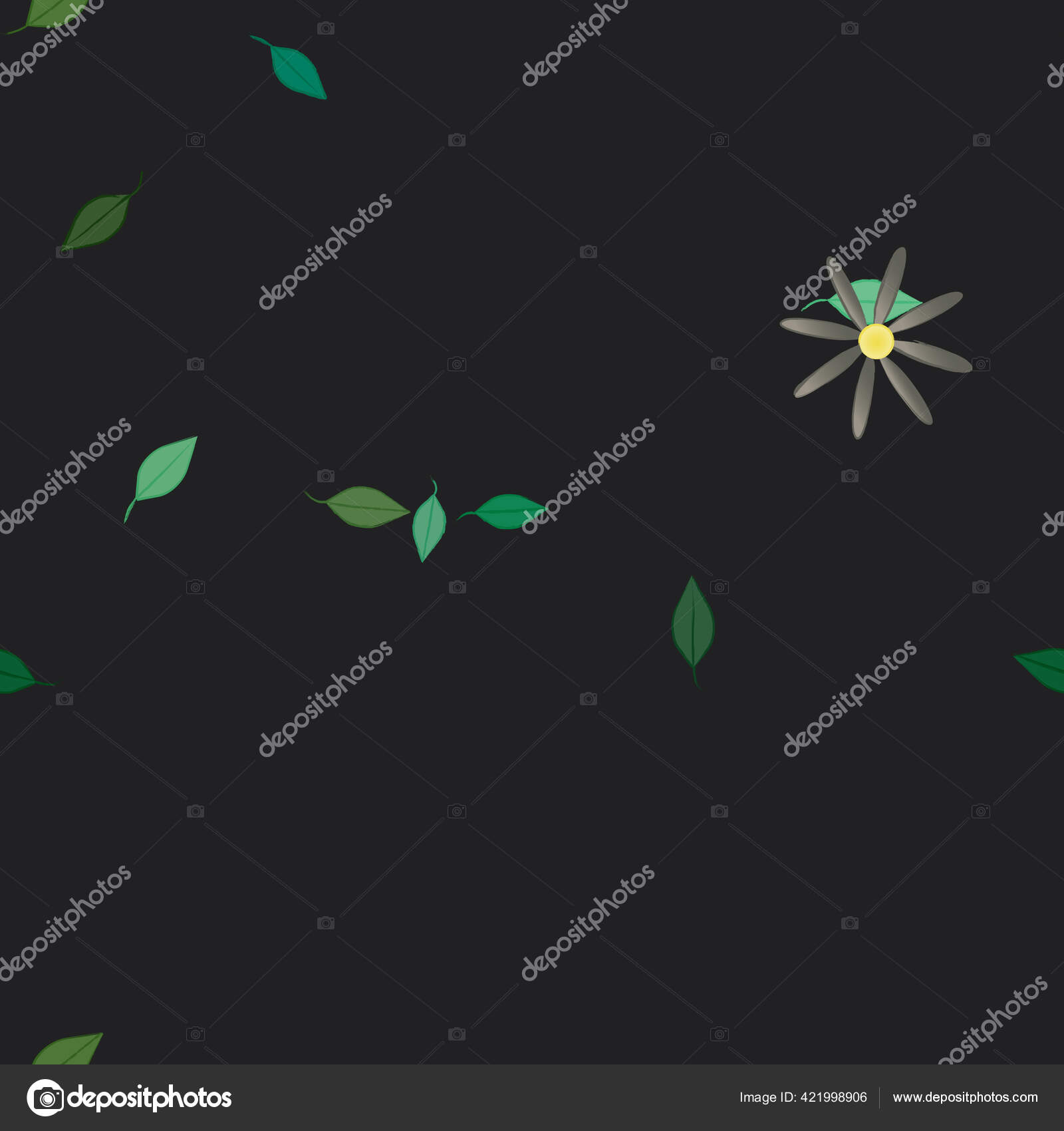 Blossom Foliage Flowers Bloom Wallpaper Vector Illustration Stock ...