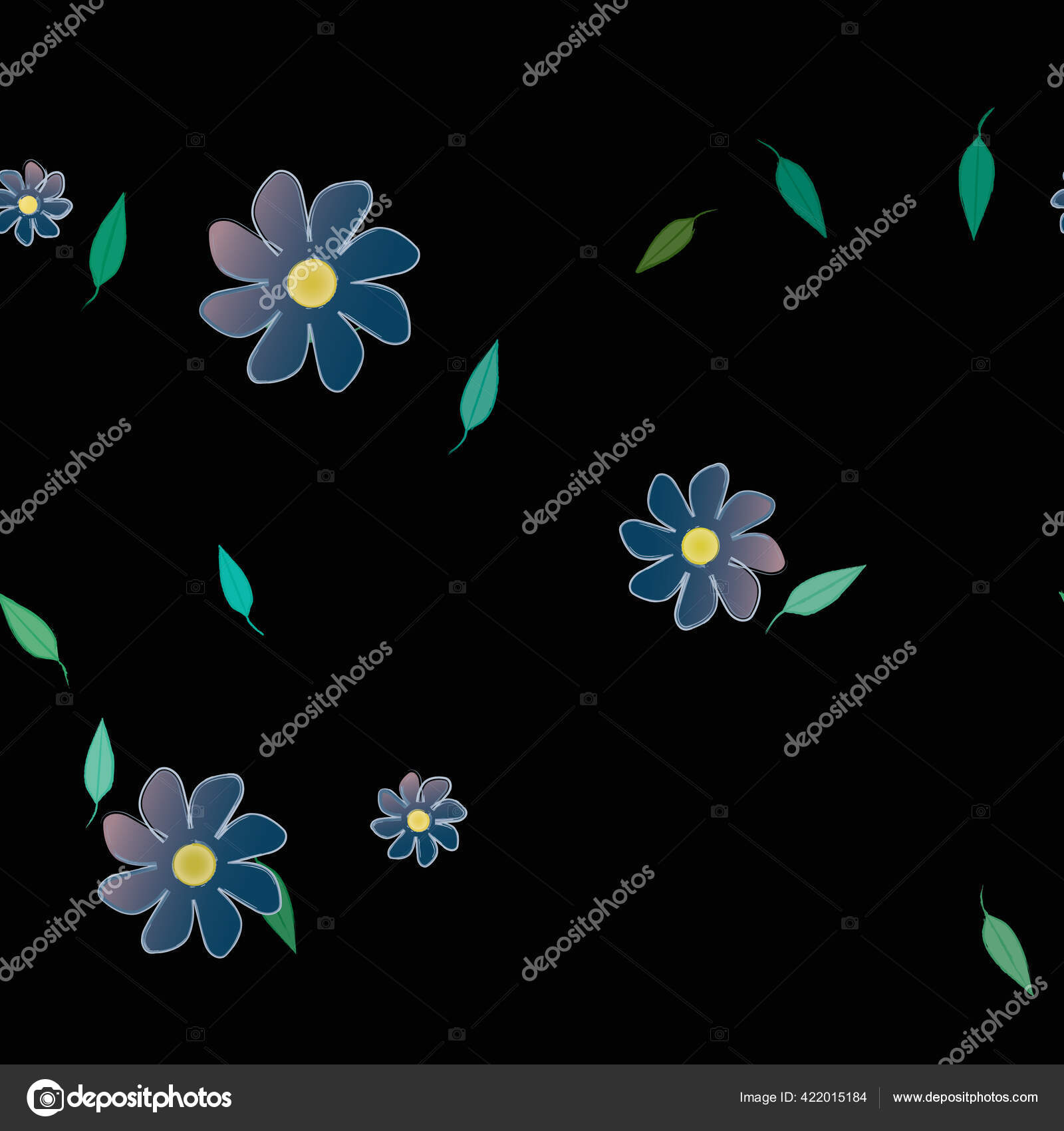 Flowers Bloom Wallpaper Vector Illustration Stock Vector by ...