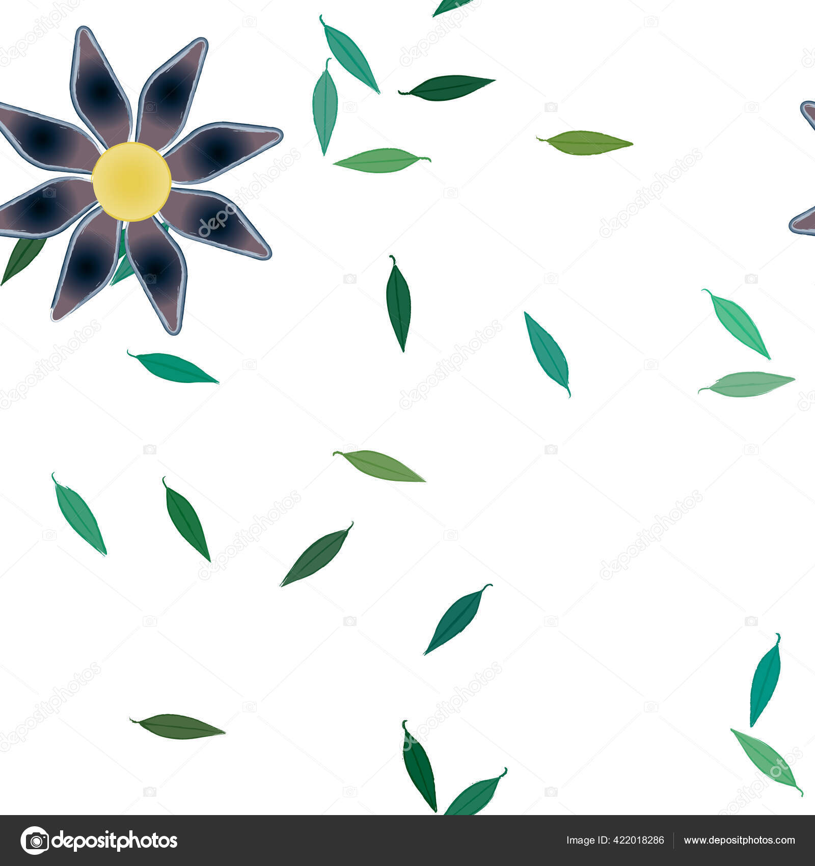 Seamless Flowers Bloom Wallpaper Vector Illustration Beautiful ...