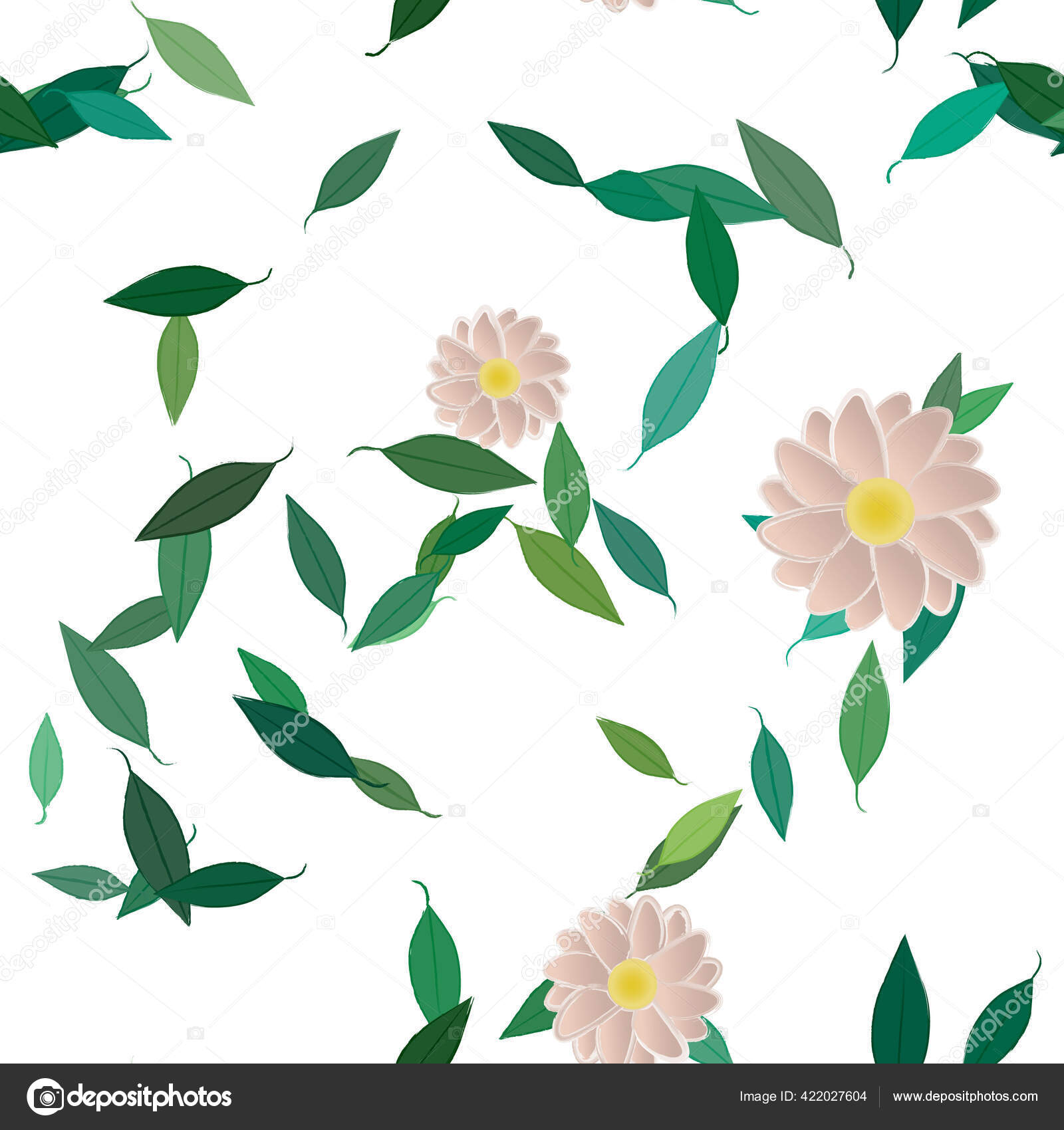 Flowers Bloom Wallpaper Vector Illustration Stock Vector by ...