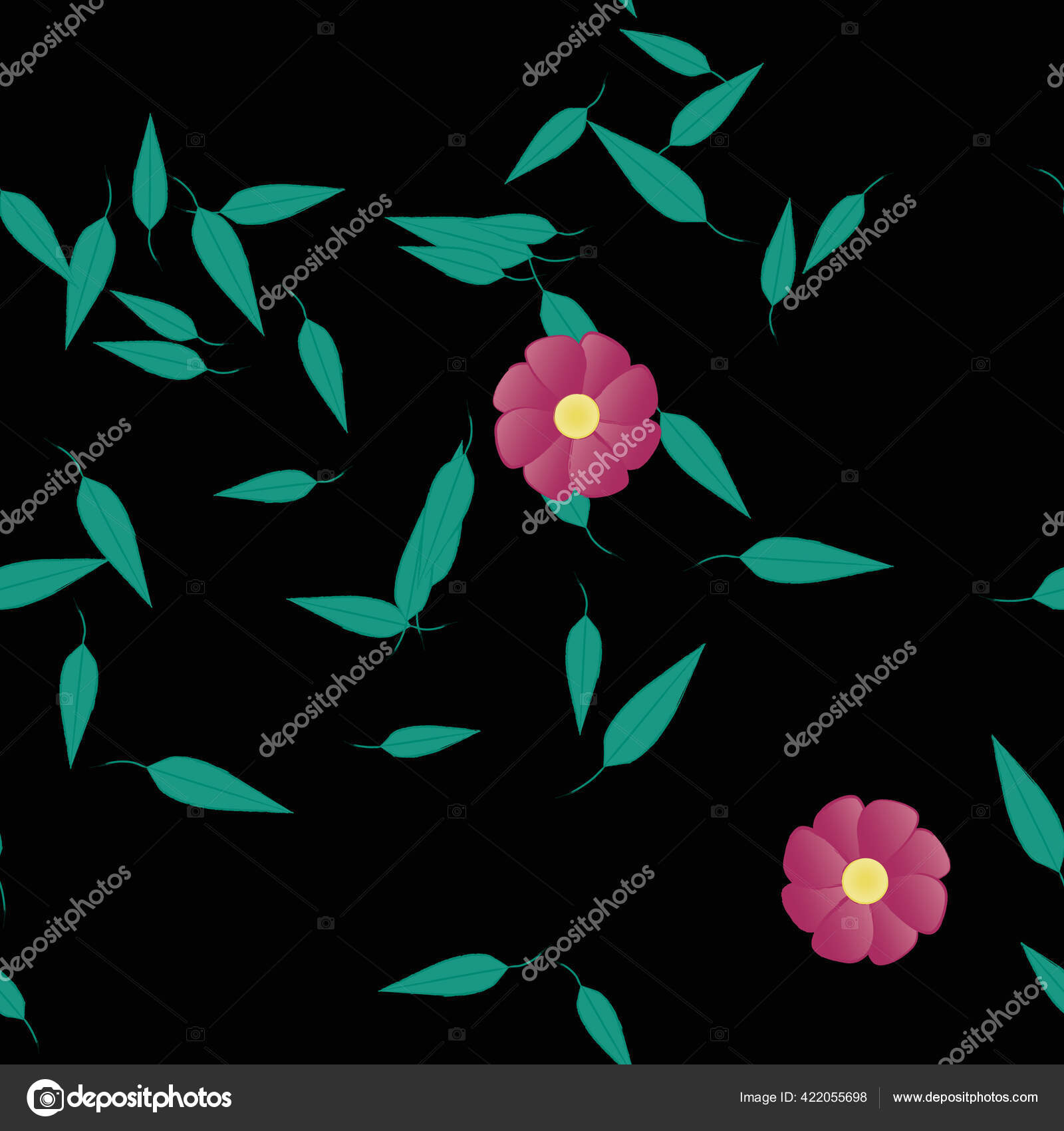 Flowers Bloom Wallpaper Vector Illustration Stock Vector by ...