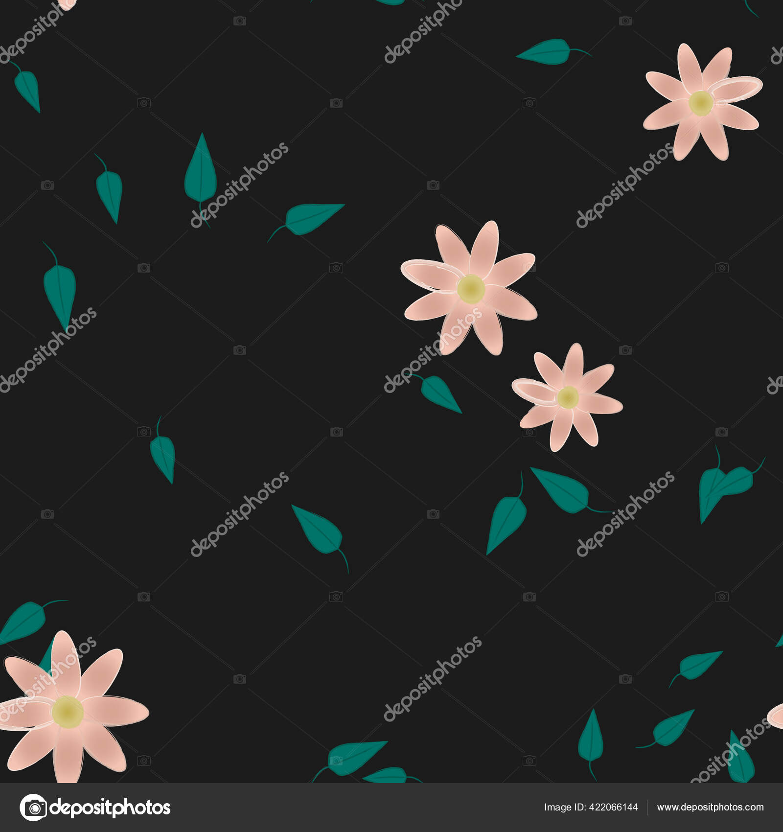 Flowers Bloom Wallpaper Vector Illustration Stock Vector by ...