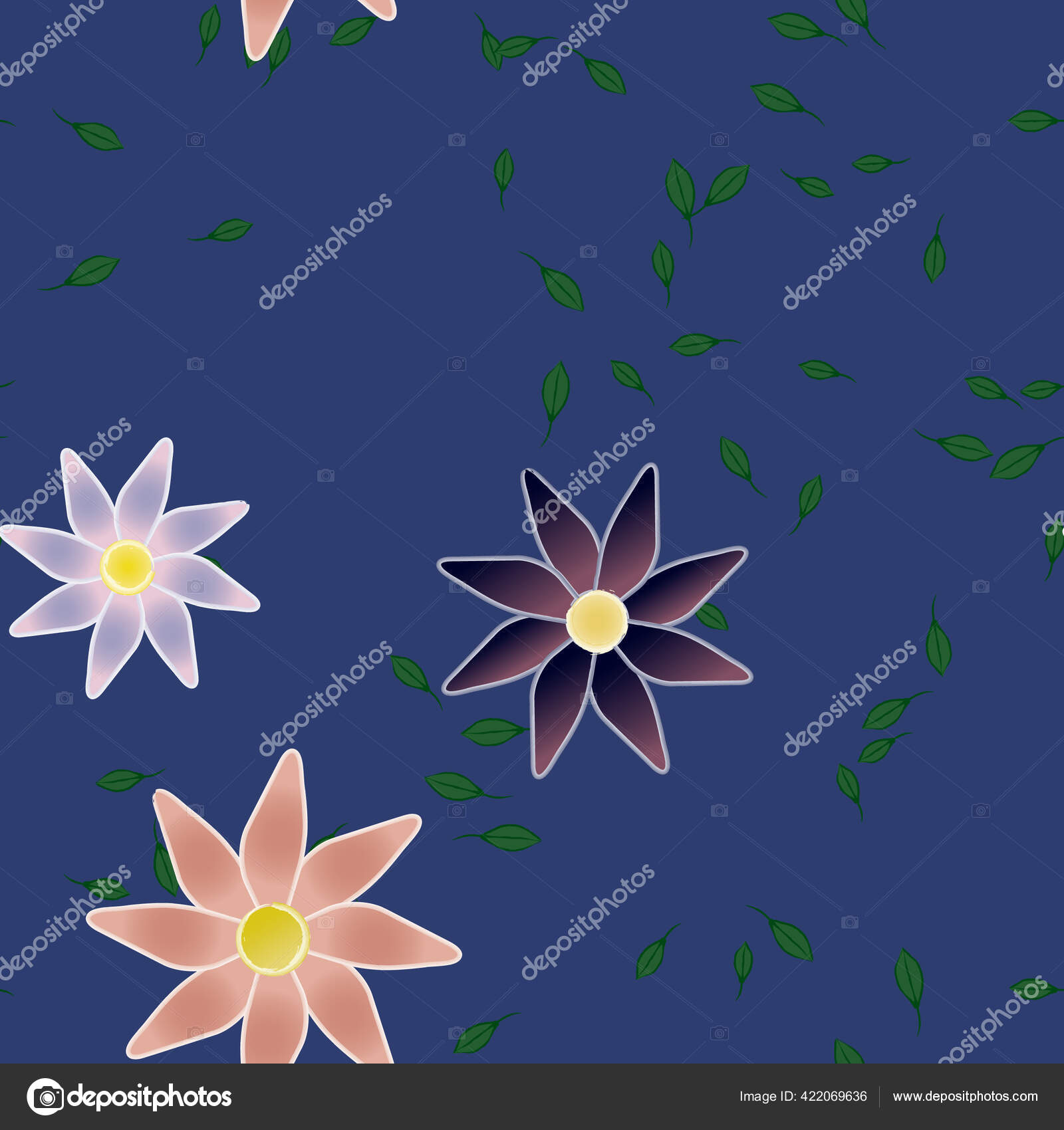 Flowers Bloom Wallpaper Vector Illustration Stock Vector by ...