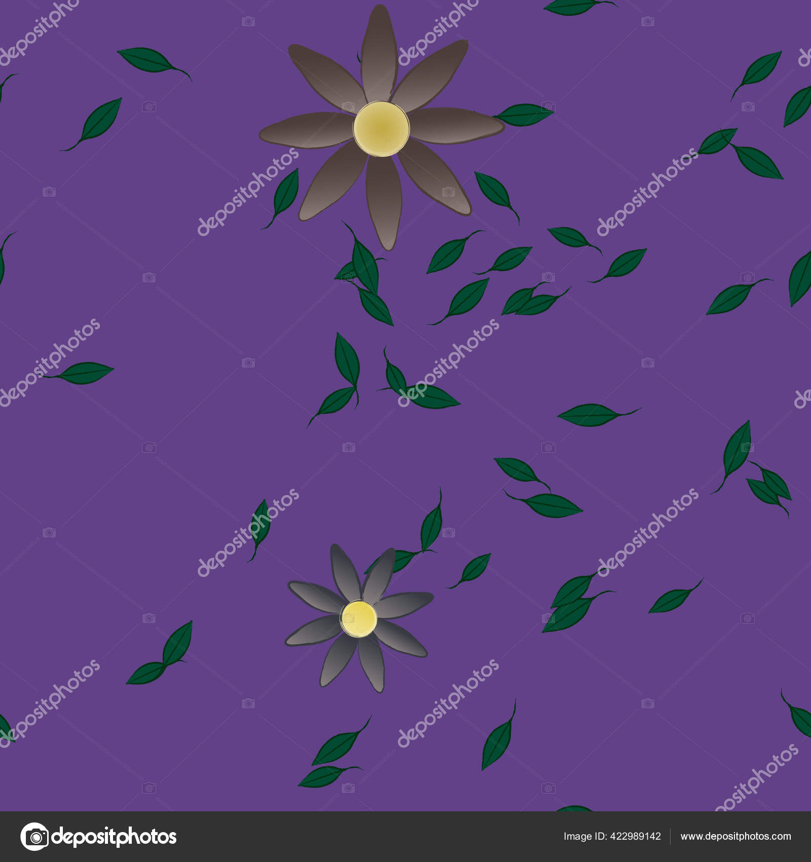 Blossom Foliage Flowers Bloom Wallpaper Vector Illustration Stock ...