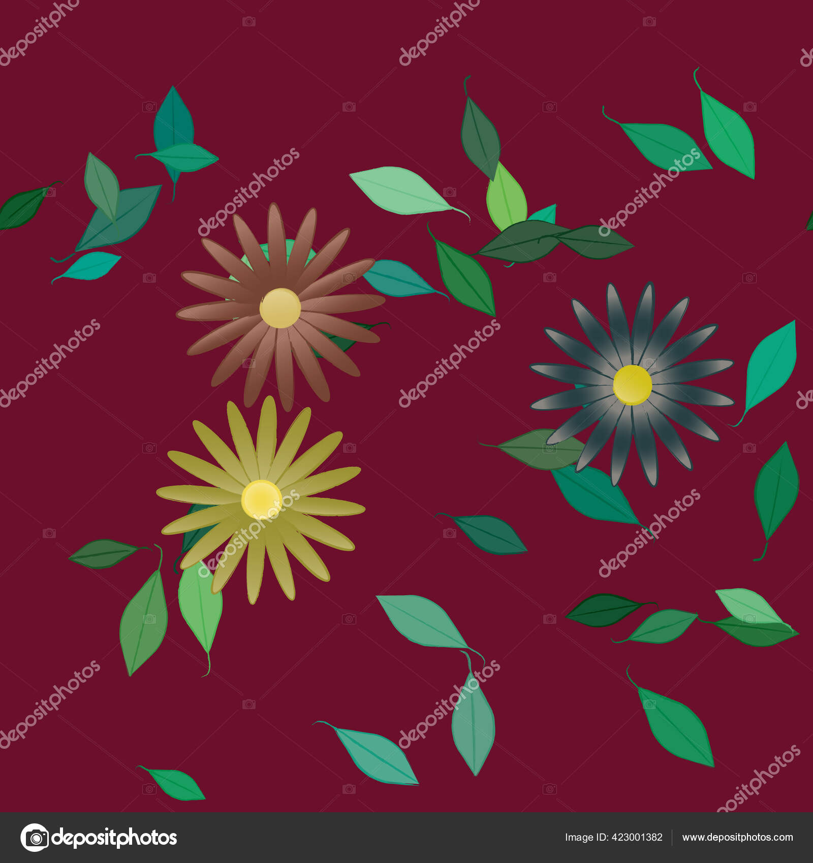 Flowers Bloom Wallpaper Vector Illustration Stock Vector by ...
