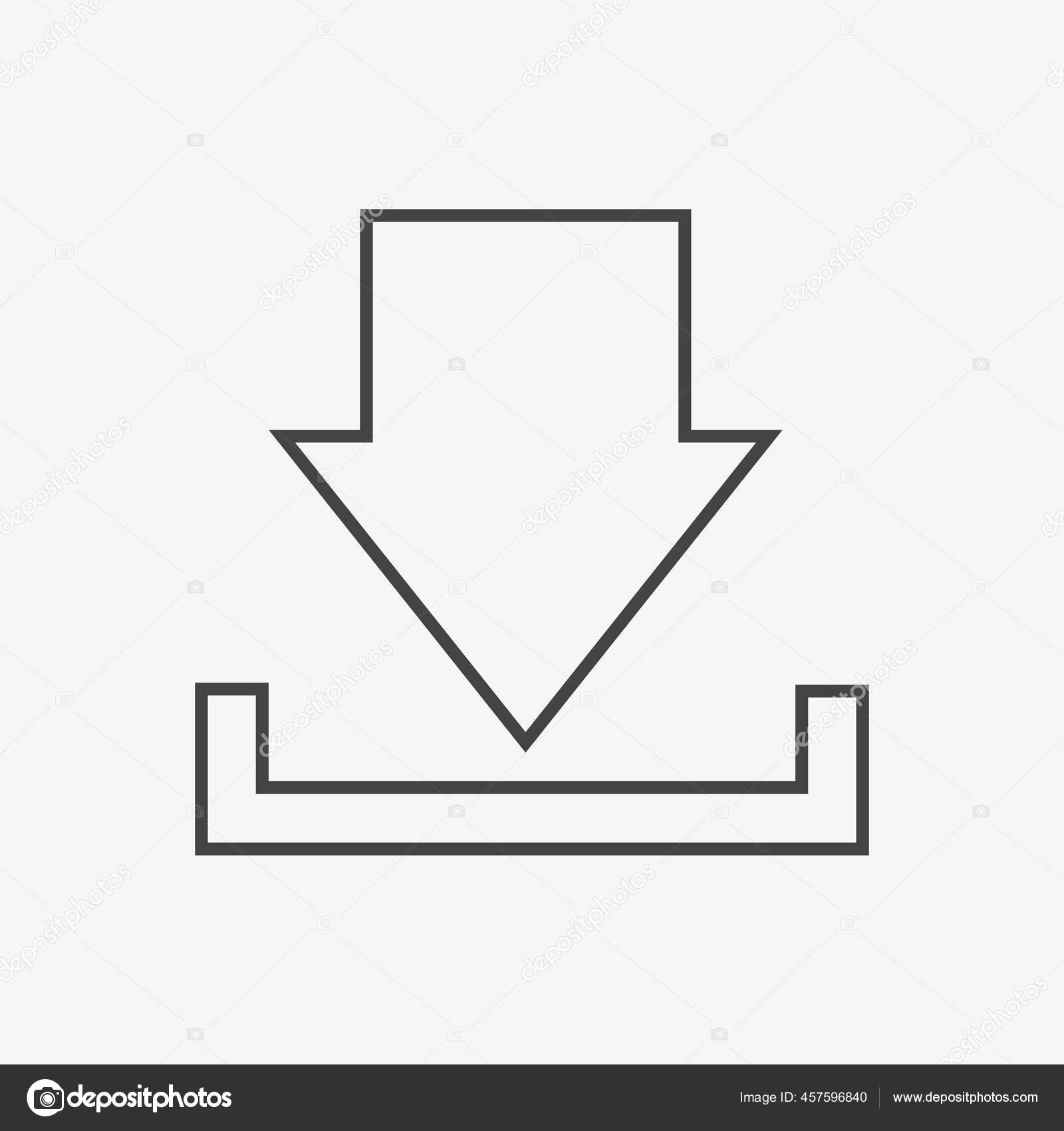 Big Arrow White Background Stock Vector by ©GeometricPatterns 457596840