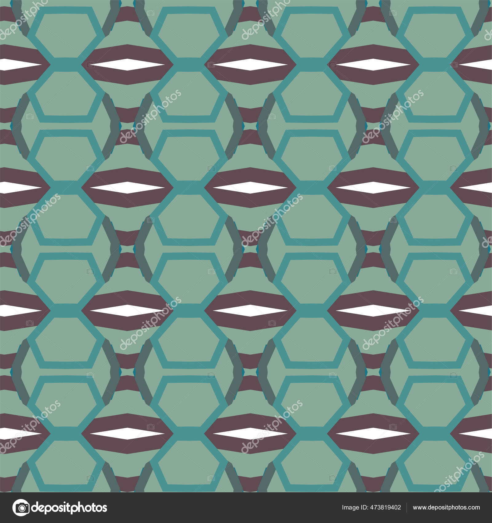 Seamless Pattern Geometric Shapes Vector Illustration Stock Vector by ...