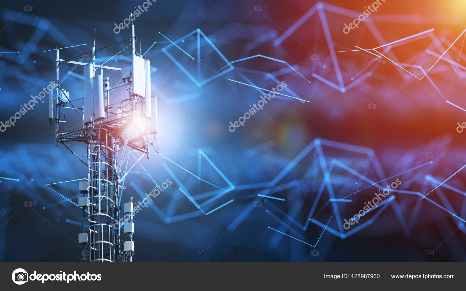 Cellular Telecommunication Tower Telecommunication Equipment Radio ...