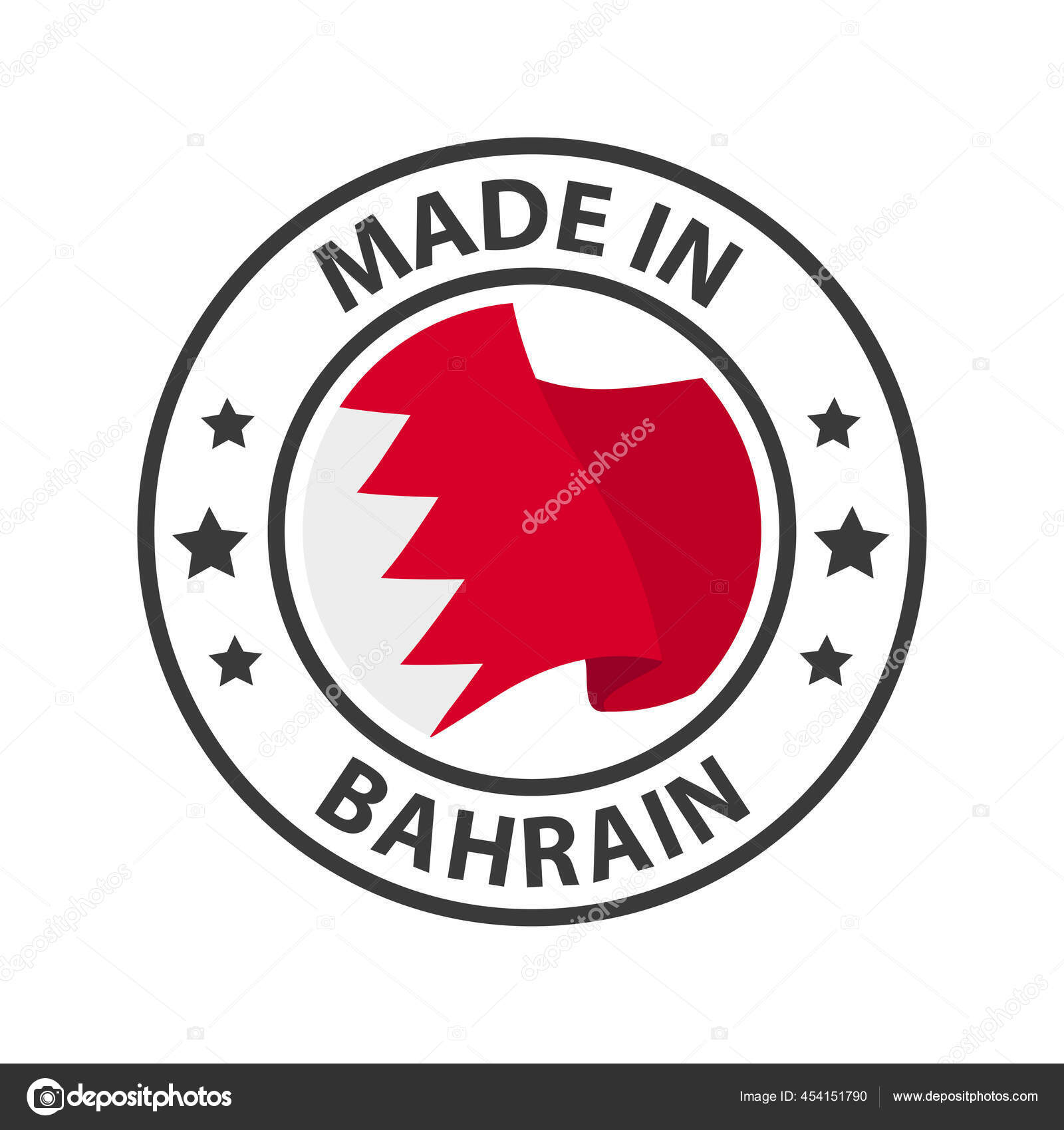 Made Bahrain Icon Stamp Made Country Flag Stock Vector Image by ©gt29 ...