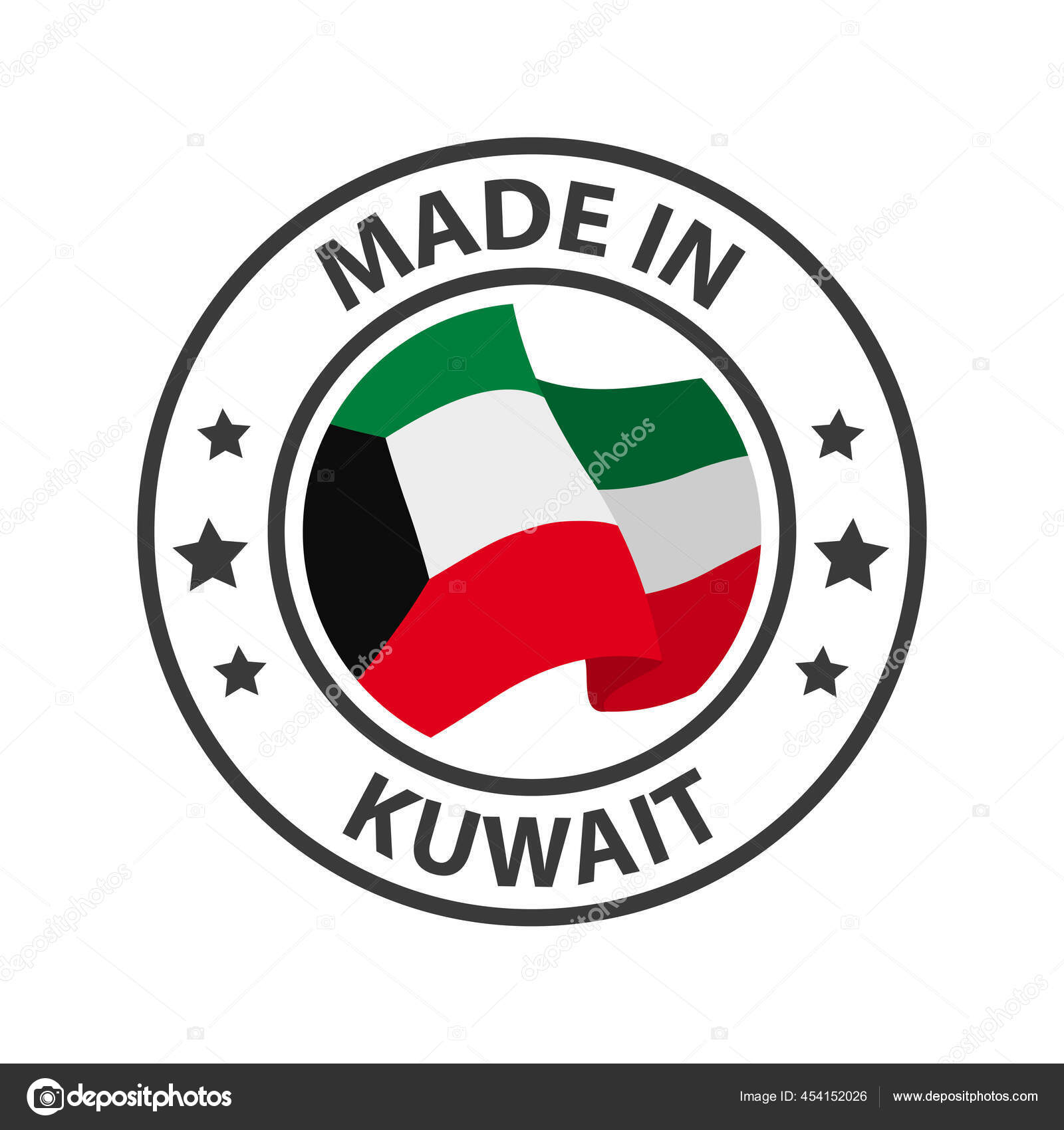Made Kuwait Icon Stamp Made Country Flag Stock Vector by ©gt29 454152026