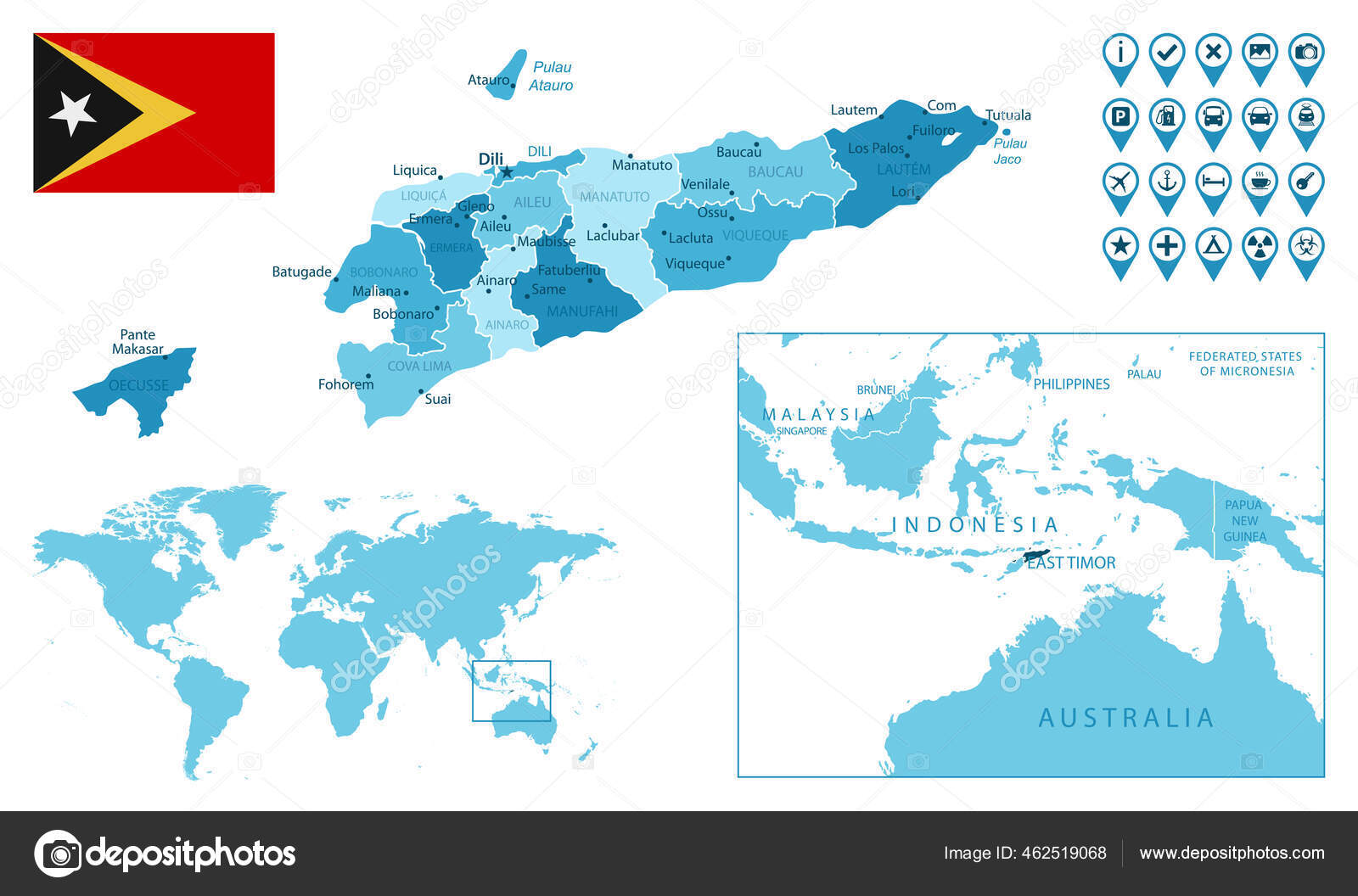 The Map Of Dili East Timor