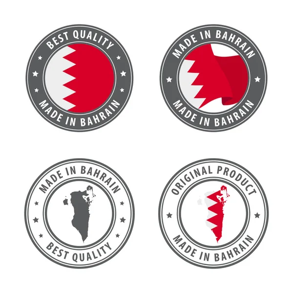 Bahrain made in sticker Vector Art Stock Images | Depositphotos