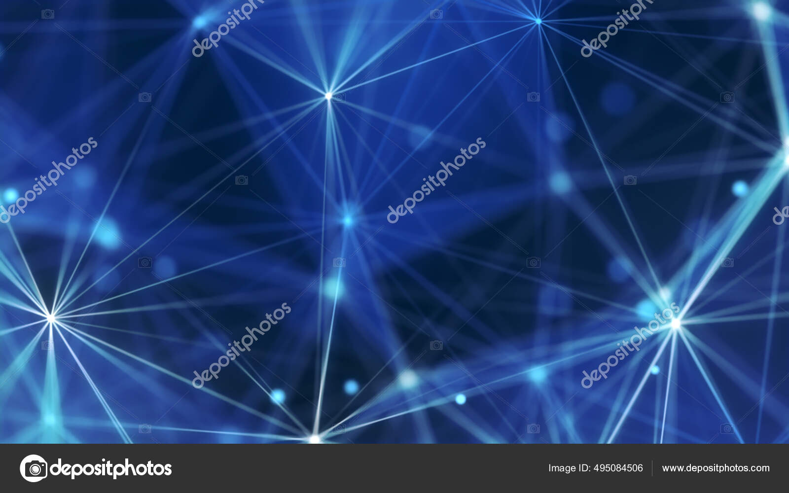 Blue abstract technology and engineering background with plexus ...