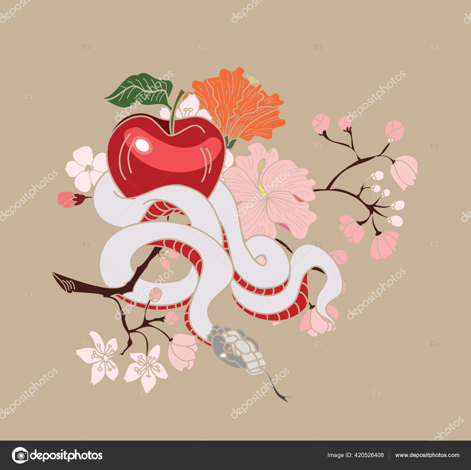 Red Apple Tattoo Designs