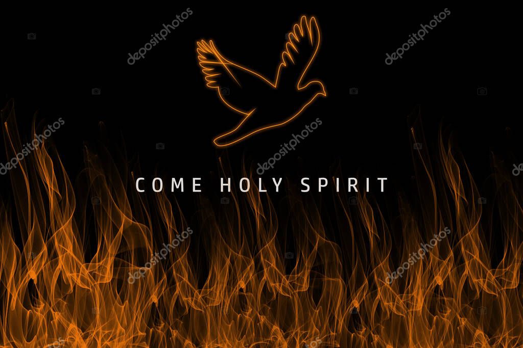 Dise o especial del domingo de Pentecost s, Ven Esp ritu Santo, Tipograf a para imprimir o usar ...
