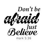 Biblical lettering Be not afraid, only believe. Stock Vector Image by ...