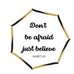 Biblical lettering Be not afraid, only believe. Stock Vector Image by ...