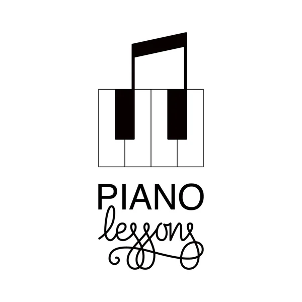 Piano lessons logo Stock Vector Image by ©barkarola #113945624