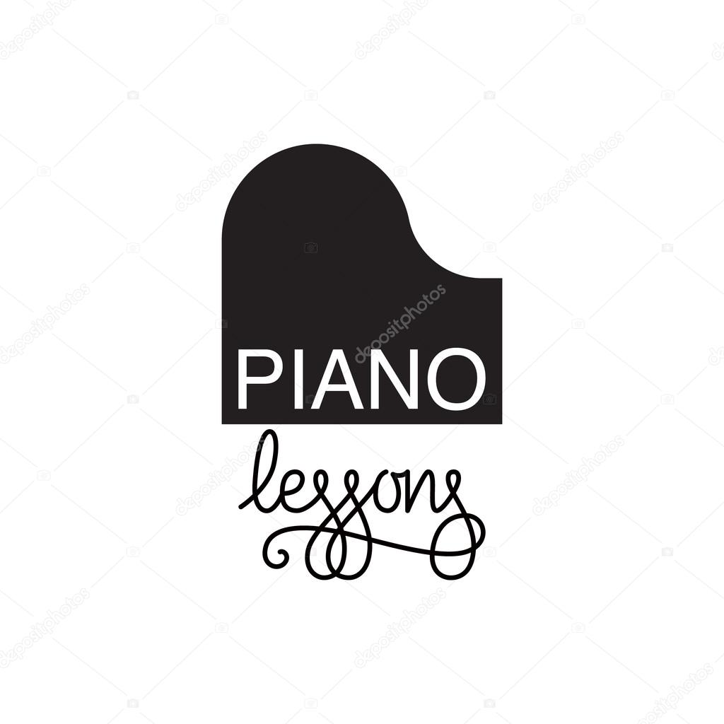 Piano lessons logo Stock Vector Image by ©barkarola #114468070
