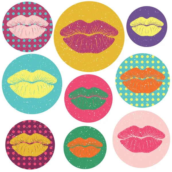 Retro lipstick traces Stock Vector Image by ©barkarola #121930328