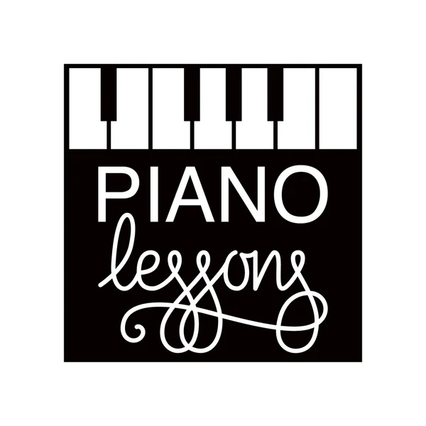 Piano lessons logo Stock Vector Image by ©barkarola #113945624