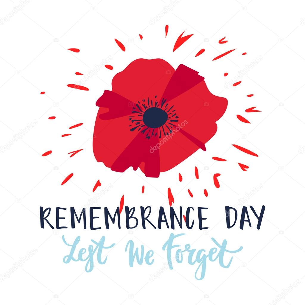 Remembrance day card with poppy flower Stock Vector Image by ©barkarola ...