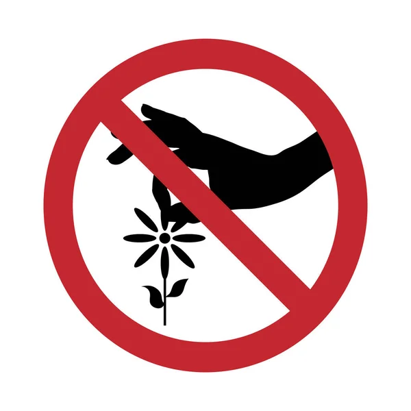Don't Pick the Flower Sign Stock Vector Image by ©gow27 #28074807
